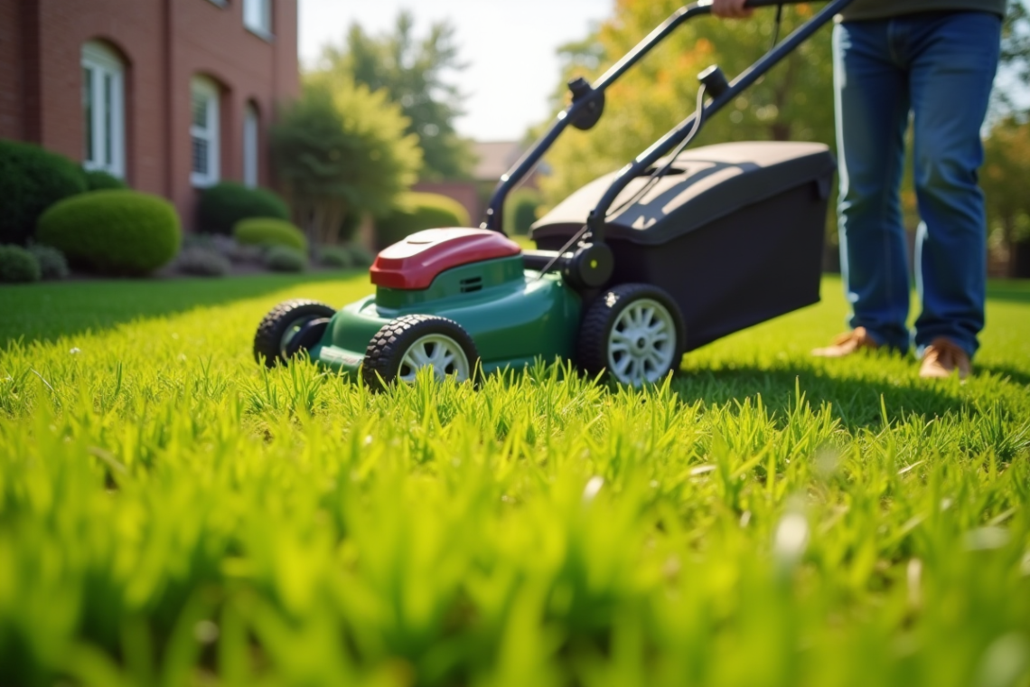 Première tonte de gazon après semis : quand et comment bien tondre pour ...